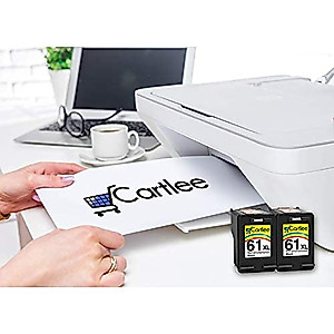 Cartlee Pack of 2 Black Remanufactured 61XL High Yield Ink Cartridges for HP Deskjet 1000 1010 1050 1510 1512 2000 2050 2510 2540 2542 2543 2549 3000 3050 Officejet 2622 4630 2620 4632 4635