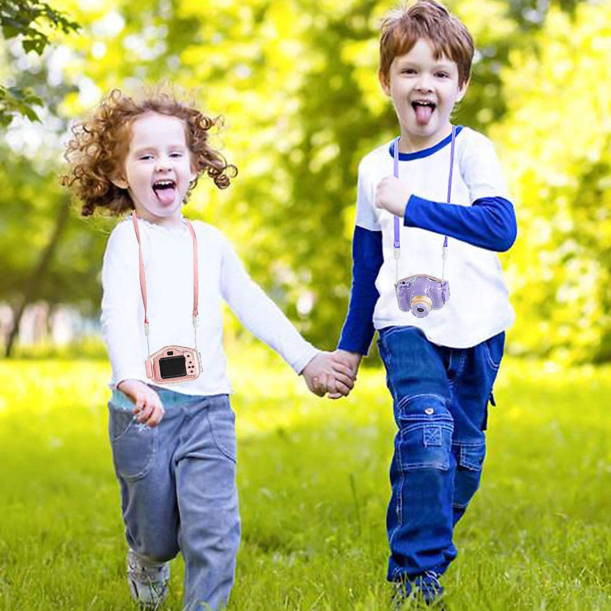 Agoigo Kids Waterproof Underwater Camera Toys for 3-12 Year Old Boys Girls Christmas Birthday Gifts Children HD Video Digital Cameras 2 Inch IPS Screen with 32GB Card (Purple)