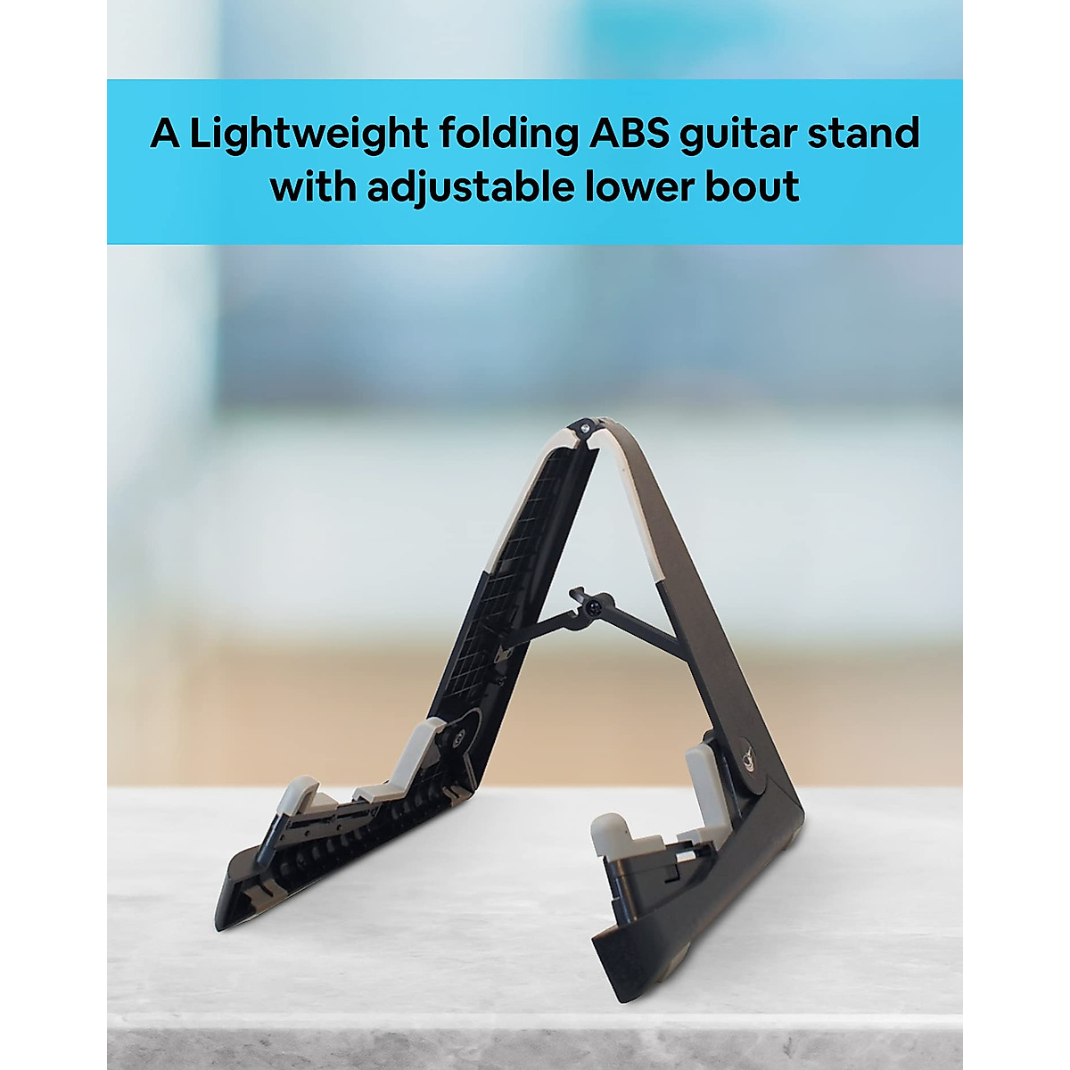 Journey Instruments Collapsible Guitar Stand – JTZJ002 Lightweight Stand for Guitars – Folding ABS Guitar Stand Fitting Any Size Guitars