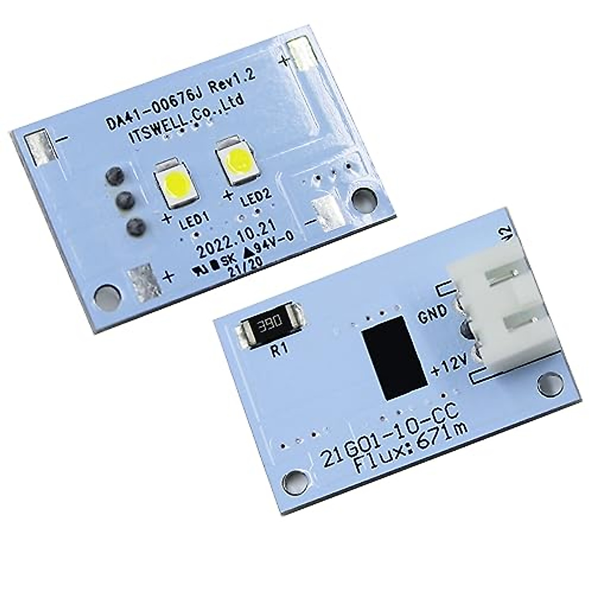 Follde DA41-00676J Refrigerator LED Light Board, Compatible for Samsung Refrigerator LED Light, Samsung Refrigerator LED Light Module Replacement AP6000168 PS11732779 EAP11732779