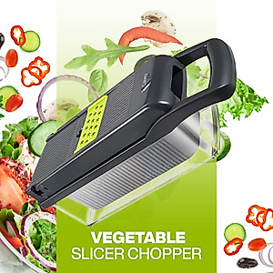 Culinary Cove 10 in 1 Vegetable Chopper, 8 Blade, Food Chopper, Pro Onion Chopper, Mandolin Food Slicer, Veggie Chopper, Vegetable Chopper with Container, Chopper Vegetable Cutter