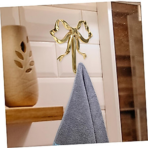 Bow Hook Single Hanger Gold Coat Hooks Bow Shaped Wall Hook Wall Hanging Coat Hook Bathroom Wall Hook