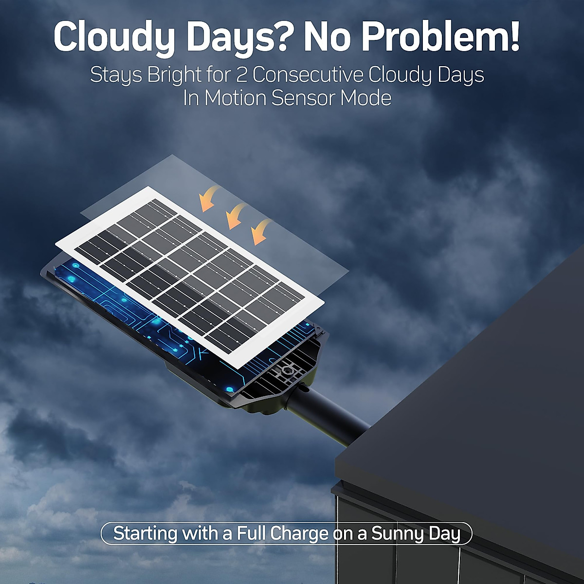 RKLAMPTECH Solar Street Lights Dusk to Dawn Solar Parking Lot Lights with Motion Sensor Remote Control, Commercial Solar Lights for Outside, Backyard, Garage, Farm, Garden - 2 Pack - 400W