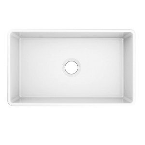 Moen FC301810 Apron-Front Fireclay Single Bowl Undermount Kitchen Sink, 30", 30 x 10 x 8.5, White