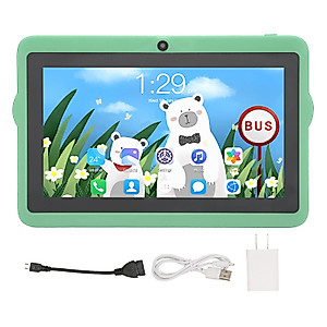 Vikye 7in Kids Tablet, 5G WiFi Dual Band Toddler Tablet Dual Camera 5000 mAh Battery 2GB 32GB 8 Cores CPU Tablet for Android10 (US Plug)