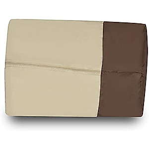 skyfiree 2 Pack Patio Cushion Storage Bag Waterproof Extra Large Outdoor Cushion Storage Bag with Handles, 60" Lx20 Wx28 H, Beige&Coffee