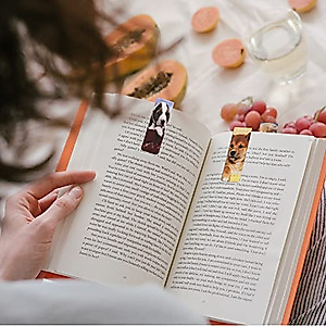 MWOOT 30Pcs Magnetic Bookmarks, Cute Dogs Magnet Book Marks Set, Double-Sided Lovely Puppy Magnetic Page Clips Bookmark in Bulk for Kids Students School Office Home Reading Supplies(30 Styles,6x2CM)