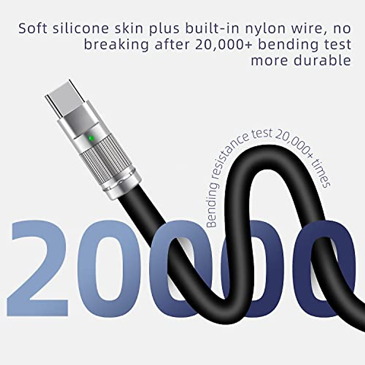 CZK [100W 6ft USB C to USB C Cable, New Durable Silicone Wire for MacBook Pro iPad Pro Fast Charge, PD USB C Charge Cable Compatible with MacBook Air 2022, iPad, Galaxy S22 S21-Black