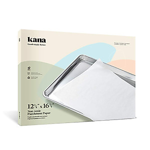 Kana 8 1/4" x 11 1/4" Parchment Paper -140 Pre-cut Sheets - For Cooking, Baking, Panini Press, Toaster oven, Food dehydrator