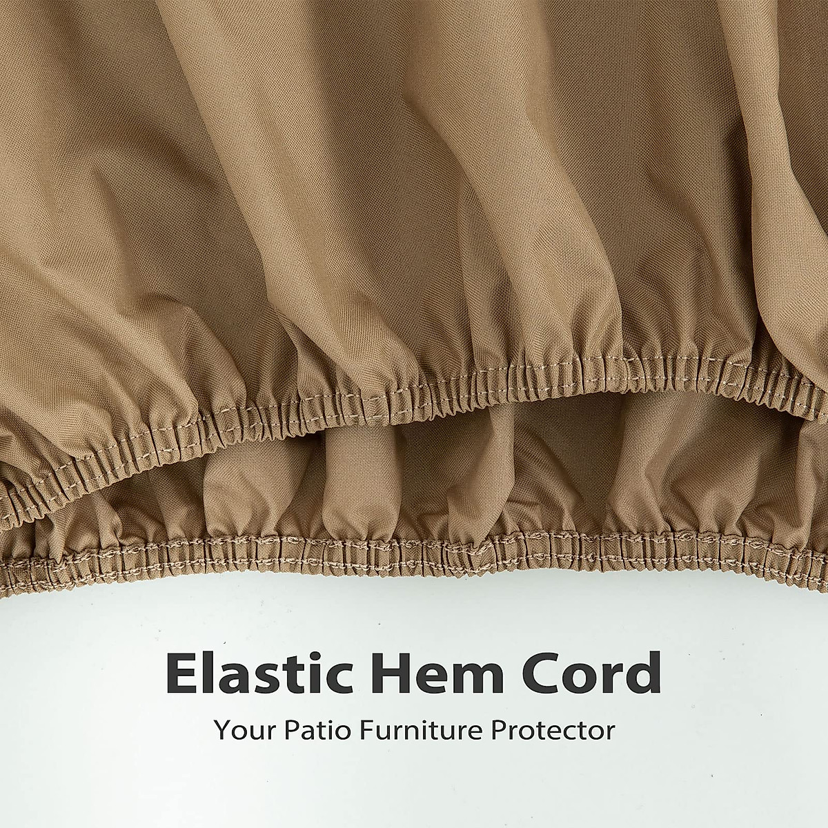 Tempera Outdoor Dining Set Cover for Outside Table and Chair, Rectangle Patio Table Covers for Outdoor Furnitures, Anti-Fading, Windproof, 90'' L x 60''W x 27.8''H, Taupe