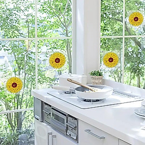 Window Fly Trap Fruit Fly Trap Indoor | Catch & Kill Houseflies, Flying Insects & Bugs | Non-toxic Sticky Glue Traps | Beautiful Sunflower Design not only as a Fly Trap but also a Decoration 20 Pack