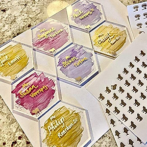 ARK Creation 50 Wedding Meal Stickers for Place Cards - Place Card Menu Choices - Wedding Meal Choice Stickers (Gold, Beef)