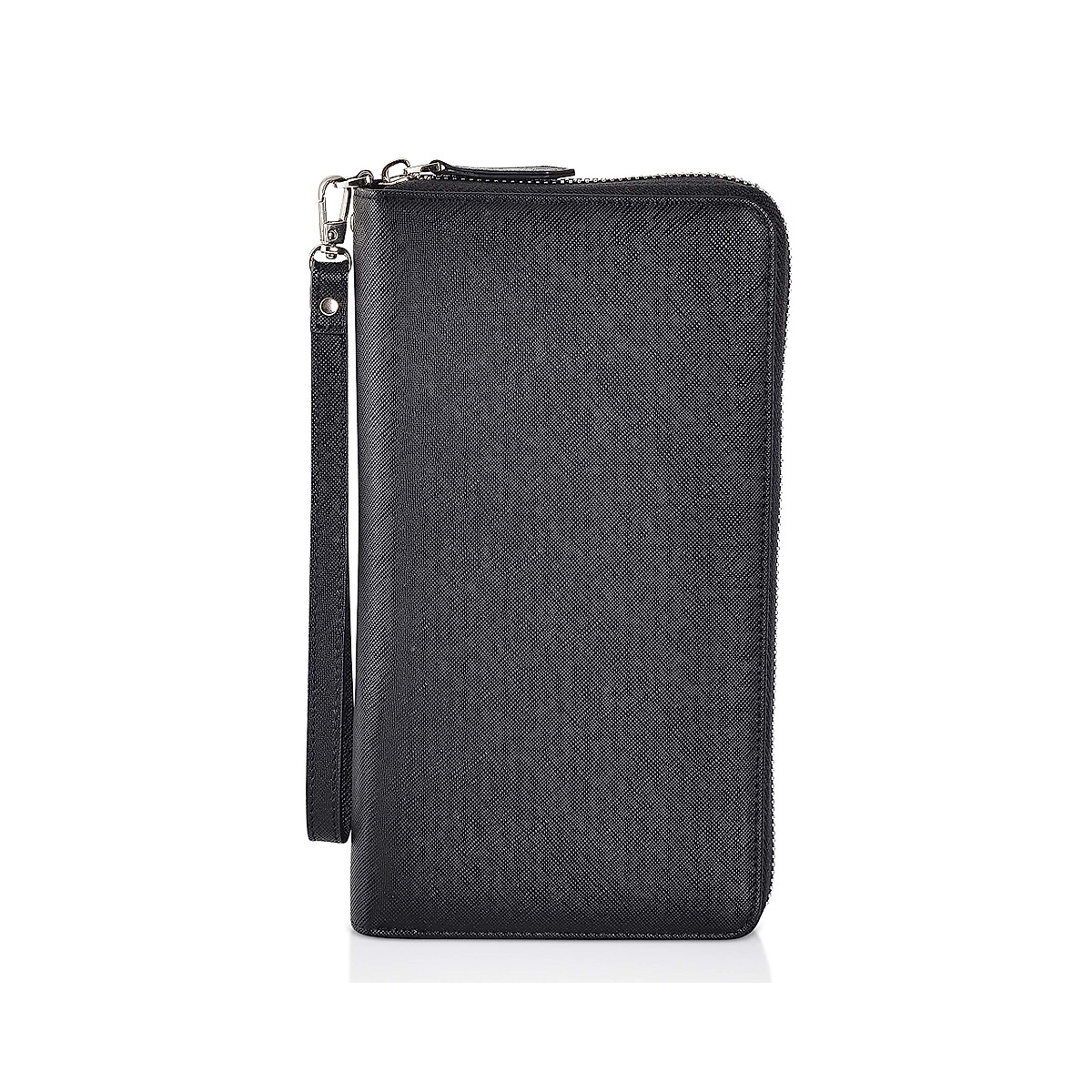 Exos Women’s Large Capacity Clutch Travel Wallet w/Removable Strap (Black)