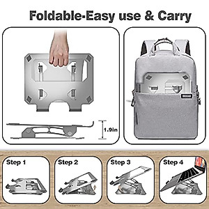AYKLCZUU Laptop Stand, Computer Stand, Computer Stand for Laptop, Adjustable Laptop Stand, Adjustable Computer Stand, Ergonomic Laptop Stand, Laptop Computer Stand for 10 to 17 Inch Laptops (Silver)