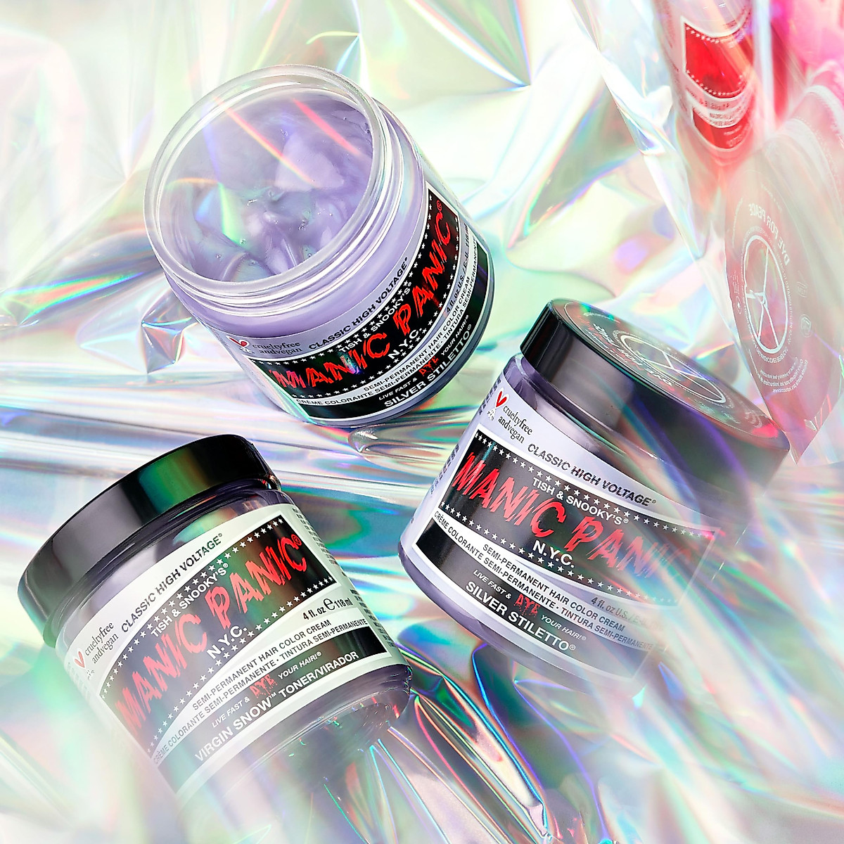 MANIC PANIC Virgin Snow Blonde Toner - Semi Permanent Hair Dye - For Light Blonde Hair Or Bleached Hair - Removes Brassiness (4oz)