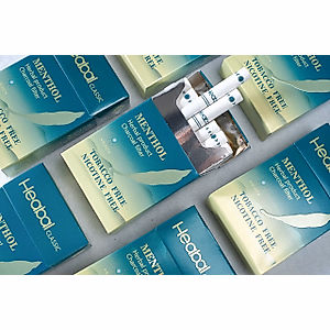 HEABAL Herbal Cigarettes - Nicotine Free & Tobacco Free 20/Pack (Menthol)