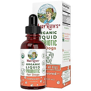 Dog Probiotic | USDA Organic Probiotic Dog | Probiotic for Dogs | Dog Probiotic for Digestive Support | Supplement for Gut Health & Beneficial Bacteria | Vegan | Non-GMO | Gluten Free | 4 Fl Oz