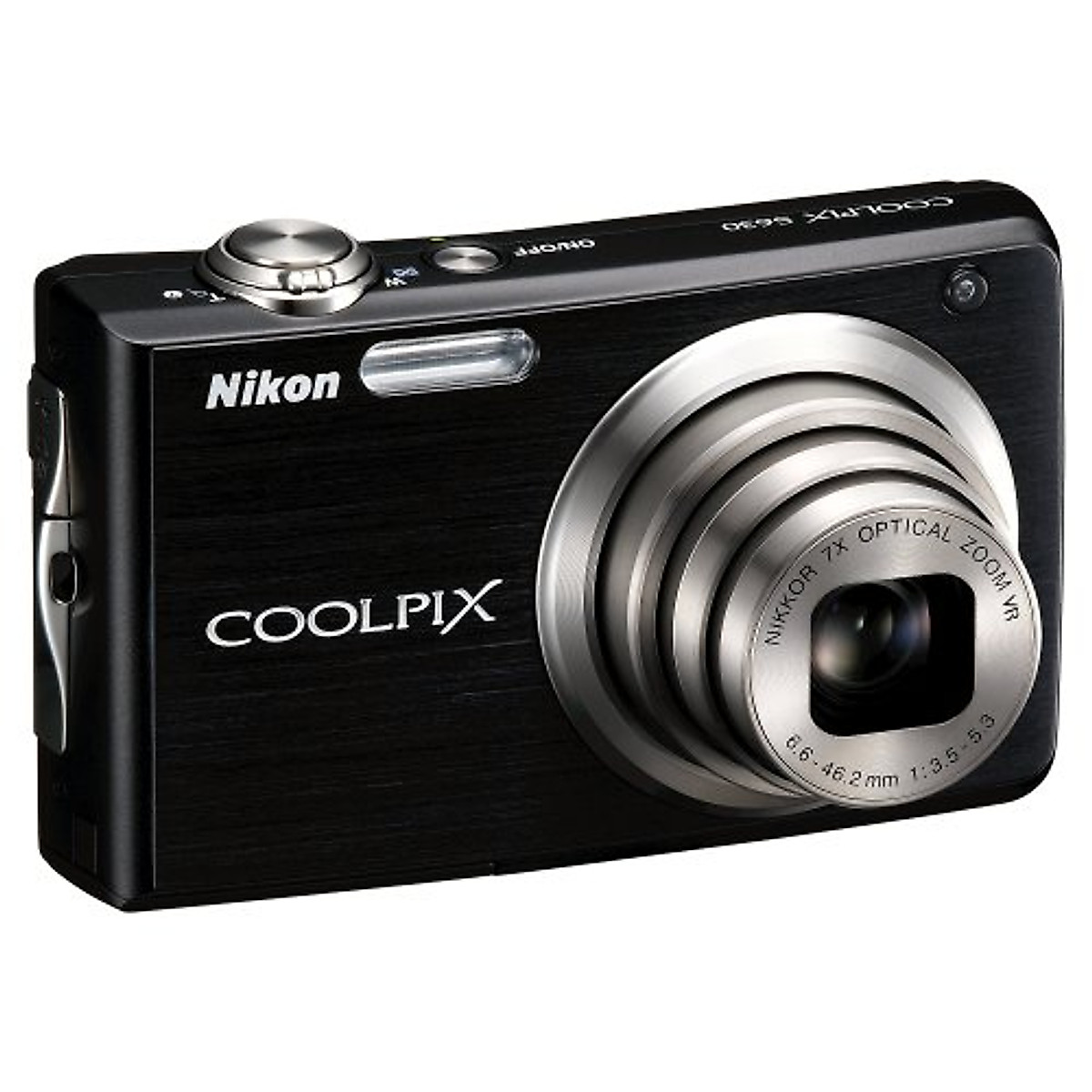 Nikon Coolpix S630 12MP Digital Camera with 7x Optical Vibration Reduction (VR) Zoom and 2.7 inch LCD (Jet Black)