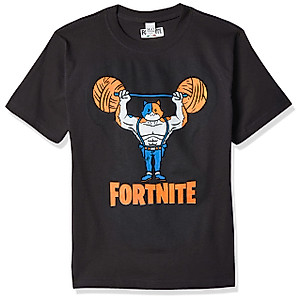FORTNITE boys Yarn Lifter T-shirt T Shirt, Charcoal, Medium US