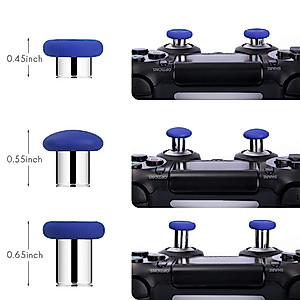 8 in 1 Metal Thumbsticks Joysticks Replacement, Swap Magnetic Analogue Stick Grips Buttons Parts with Repair Kit Accessories Compatible with Xbox one Elite Series 1/ PS4(Blue)