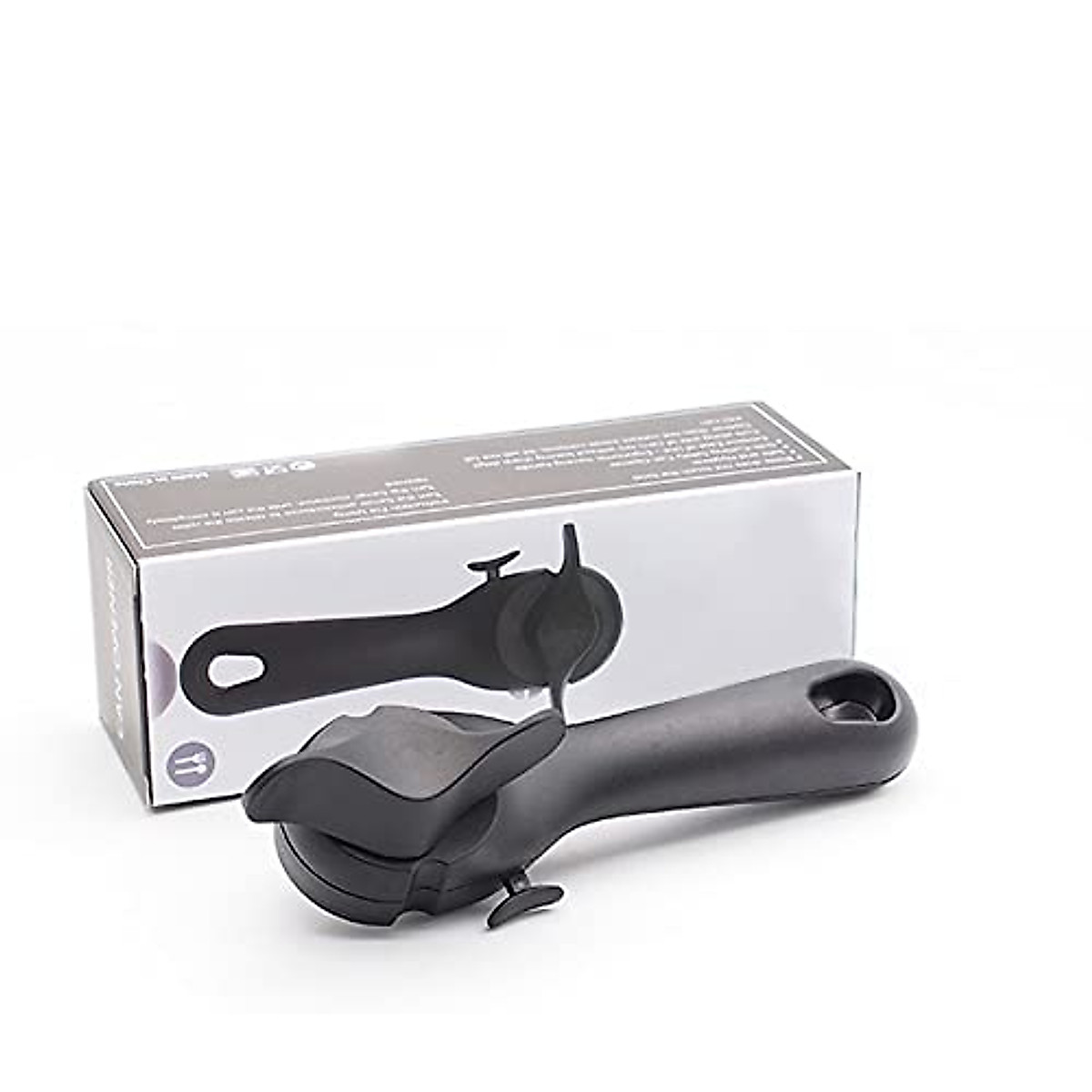 Can Opener - Safe Cut Stainless Steel Can Opener with Ring Pull, Perfect Can Operner For Home Chefs and Restauraunts, 8 x 2.5 x 2.75 inches, Black