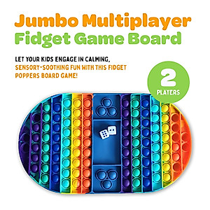 Gifts Of Joy - Jumbo XL Fidget, Multiplayer Fidget Game Board, Interactive Sensory Board, XL Fidget Game w/ Dice & Game Instructions, Pop Fidget for Up to 2 Players