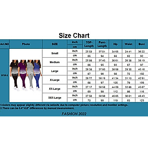 DvaeMalligo Women's Casual Outfits 2 Piece Sweatsuits and Sweatpants Workout Sets Plus Size(Purple,3XL)