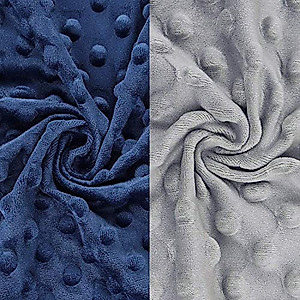 BlueSnail Soft and Strechy Minky Bassinet Fitted Sheet, Cradle Sheets for Bassinet Pad/Mattress 2pk (Bassinet, Navy+Gray)