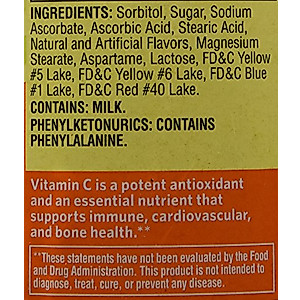 Spring Valley - Vitamin C Multiple Fruit Flavors 500 mg, 200 Chewable Tablets
