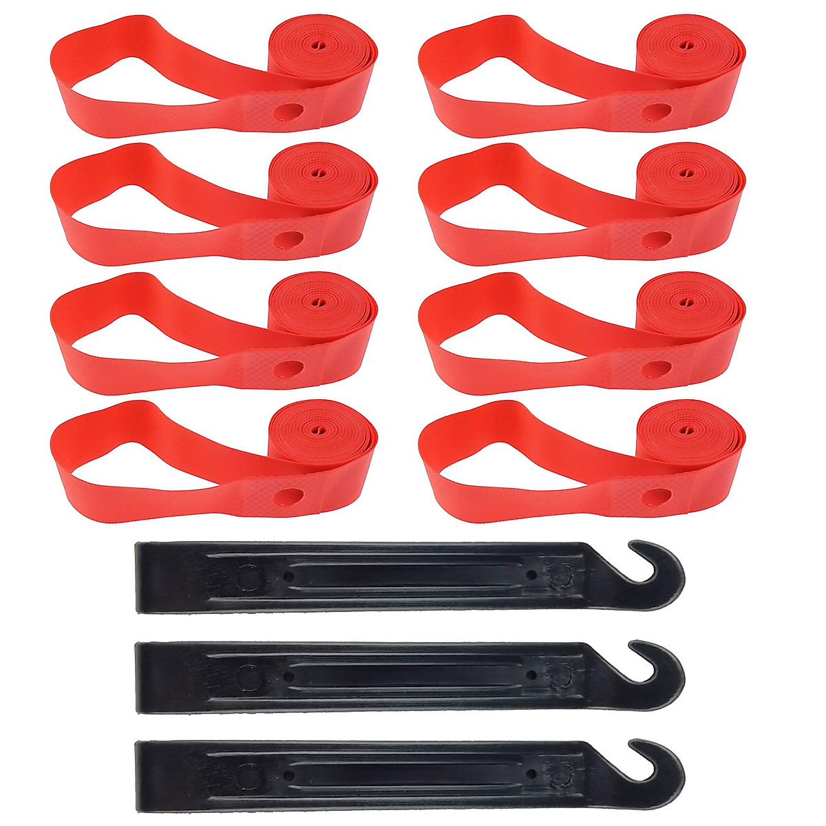 Kasteco 8 Pack Bicycle Rim Strip Rim Tape with 3 Pack Bicycle Tire Lever,26 Inch or 700C (26 Inch)