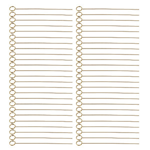 JUOPZKENN 50pcs Floral Picks Clips Reusable Golden Metal Wire Floral Place Card Holder 6in Photo Memo Holder Pick for Wedding Engagement(Round)