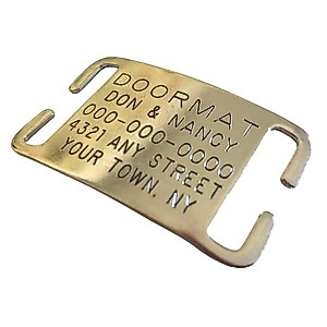 CollarTags Dog Tags Personalized for Pets - Deep Engraved Stainless Steel Lasts Your Pets Lifetime - Boomerang Tags, Dog Name Tag, Durable Custom Silent (Open End Large for 1 Inch Snap Style Collar)