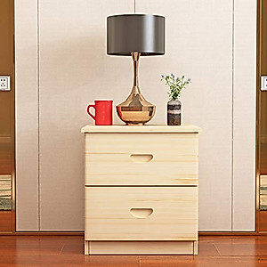 SJYDQ Simple Bedside Table All Solid Wood Simple Bedroom Storage Cabinet, Bedside Storage Bedside Table