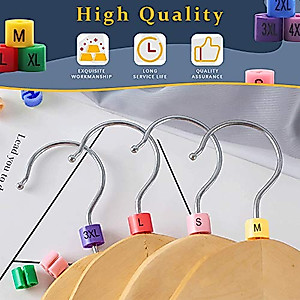 Hilitchi 540-Pcs [XXS - 4XL] Clothes Hanger Size Color-Coding Garment Size Markers Assortment Kit - 9 Size - with Storage Box