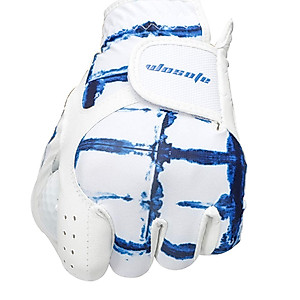 wosofe Golf Glove for Men's Left Hand White Soft Leather Breathable Professional Golf Hand Wear … (Medium)