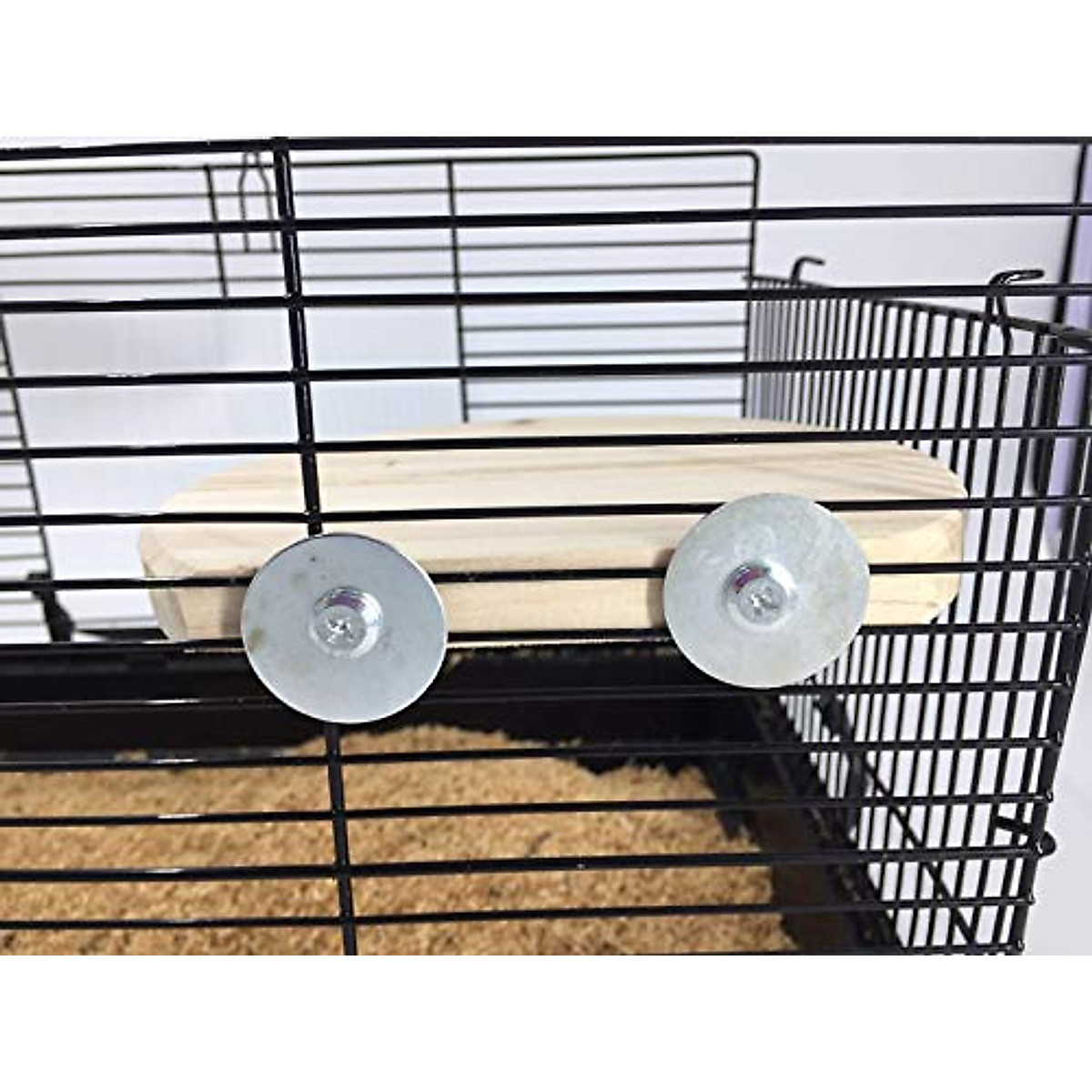 MINORPET Wood Perch Platform Stand for Small Animals Pet Cage Accessories Bird Parrot African Grey Parakeet Conure Cockatiel Budgie Gerbil Rat Mouse Chinchilla Hamster Exercise Toy