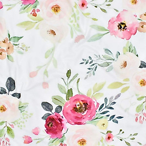 Newborn Floral Print Blanket Baby Stretch Wrap Swaddle Blanket Receiving Blanket