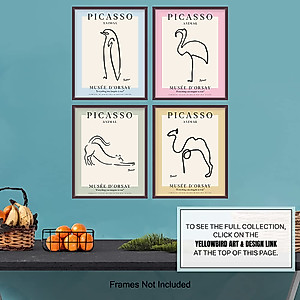 Pablo Picasso Wall Art & Decor - Gallery Wall Art Set - Cat Home Decor - Picasso Poster - Pablo Picasso Poster Prints - Modern Wall Art - Contemporary Wall Art - Housewarming Gifts for Women