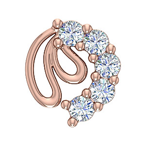 FINEROCK 0.15 Carat Diamond Nose Pin in 18K Rose Gold