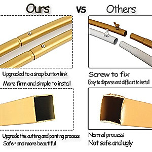 6.6FT Gold Metal Round Arch Backdrop Stand- Cicle Backdrop Stand Balloon Arch Frame for Baby Shower, Wedding Arch Stand for Ceremoney, Round Arch Ring Backdrop Stand for Party Decoration