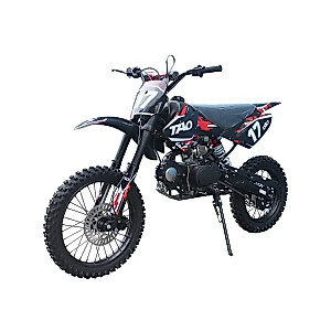 HHH TAO TAO 125cc DB-17 Adult Youth Kids Gas Dirtbike Pit Bike 17/14 inch Wheel (Black Color)