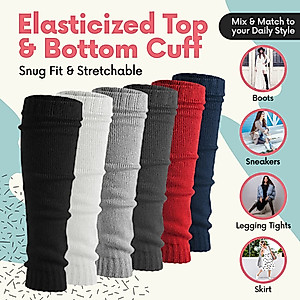 Debra Weitzner Women Leg Warmers Knitted Assorted Boot Socks Winter 6 Pairs