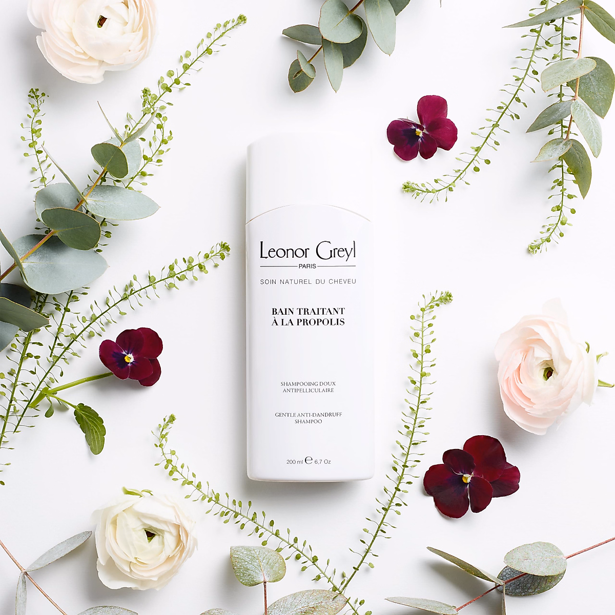 Leonor Greyl Gentle Dandruff Shampoo (Bain Traitant a La Propolis), Propolis & Chamomile Natural Dandruff Shampoo, 6.7 oz. Made In France