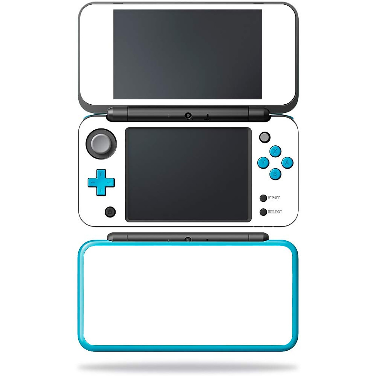 MightySkins Glossy Glitter Skin for Nintendo New 2DS XL - White | Protective, Durable High-Gloss Glitter Finish | Easy to Apply, Remove, and Change Styles | Made in The USA