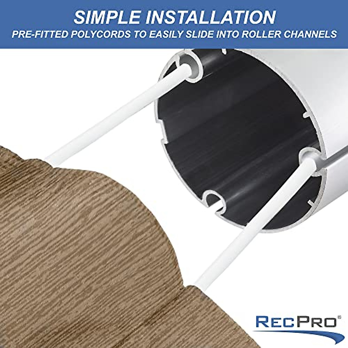 RecPro RV Awning Fabric Replacement 17 Foot Camper Awning | Tan | Width Size Options | 8' (96") Length | Heat Sealed | 3 Year Warranty (17 Feet, Actual 16' 1")