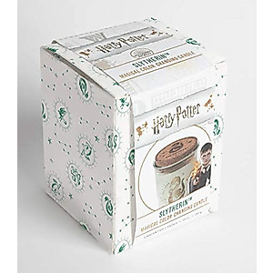 Harry Potter Color Changing Slytherin Candle, Large 10 oz - Wax Turns from White to Green When Lit - Soy Wax, Unscented - Great Gift for Harry Potter Fans