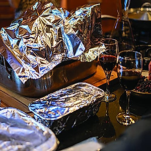 Crystal by Crystalware Aluminum Foil Sheets - Precut Foil Sheets - Pop Up Foil Sheets for Storing, Cooking Food - Premium Aluminum Foil Wraps - Single Foil Sheets 9" x 10.75" - 500 Sheets