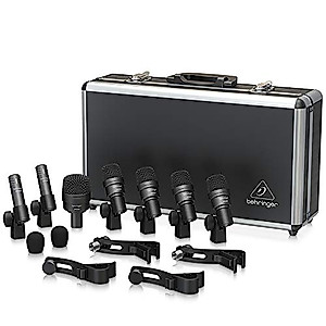 Behringer BC1200 Professional 7-Piece Drum Microphone Set for Studio and Live Applications, Black
