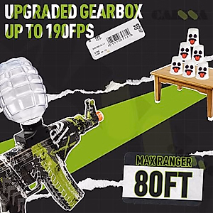 CAISSA Electric Gel Ball Blaster, AKM-47 Gel Ball Blaster Automatic, for Outdoor Activities - Shooting Team Game, Green