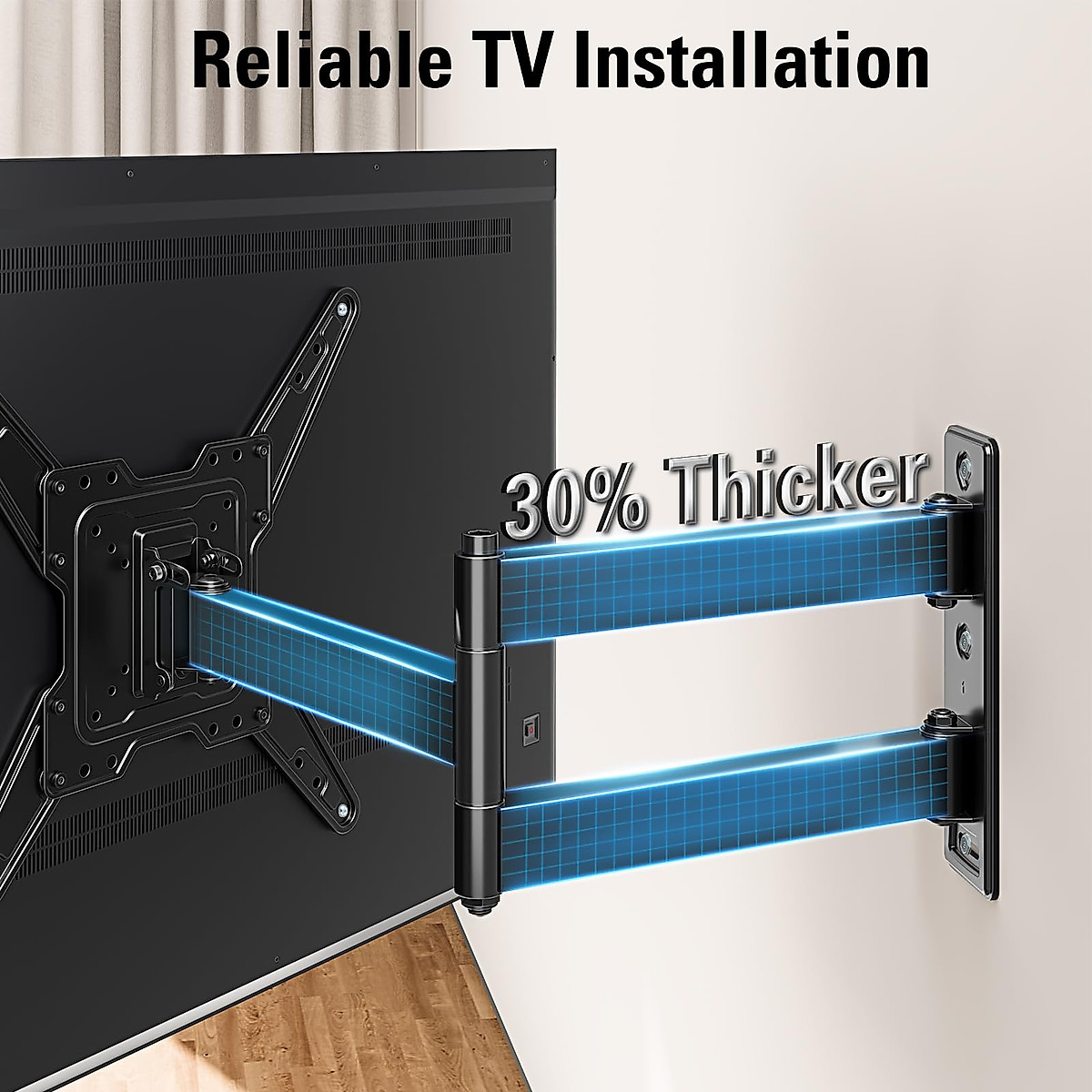 Mounting Dream Long Arm TV Wall Mount for Most 26-65 Inch TVs, 30 Inch Long Extension TV Mount Swivel and Tilt, Full Motion Wall Mount TV Bracket Fit Max VESA 400x400mm,Up to 99 lbs, MD2286-M